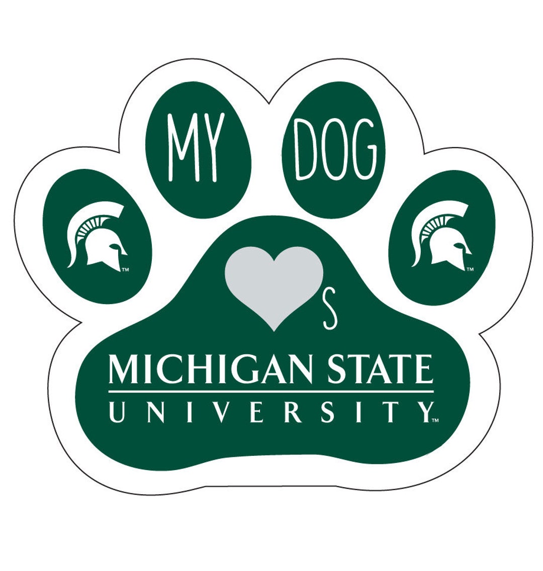 Michigan State Spartans Dog Paw Sticker - Officially Licensed Decal - Etsy
