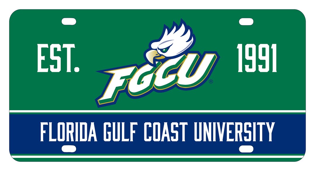 Florida Gulf Coast Eagles License Plate - Multiple Sizes Available - Etsy