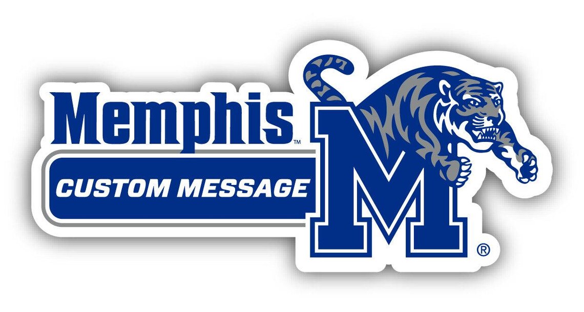 Memphis Tigers 4-inch Wide Customizable Vinyl Decal Sticker - Etsy
