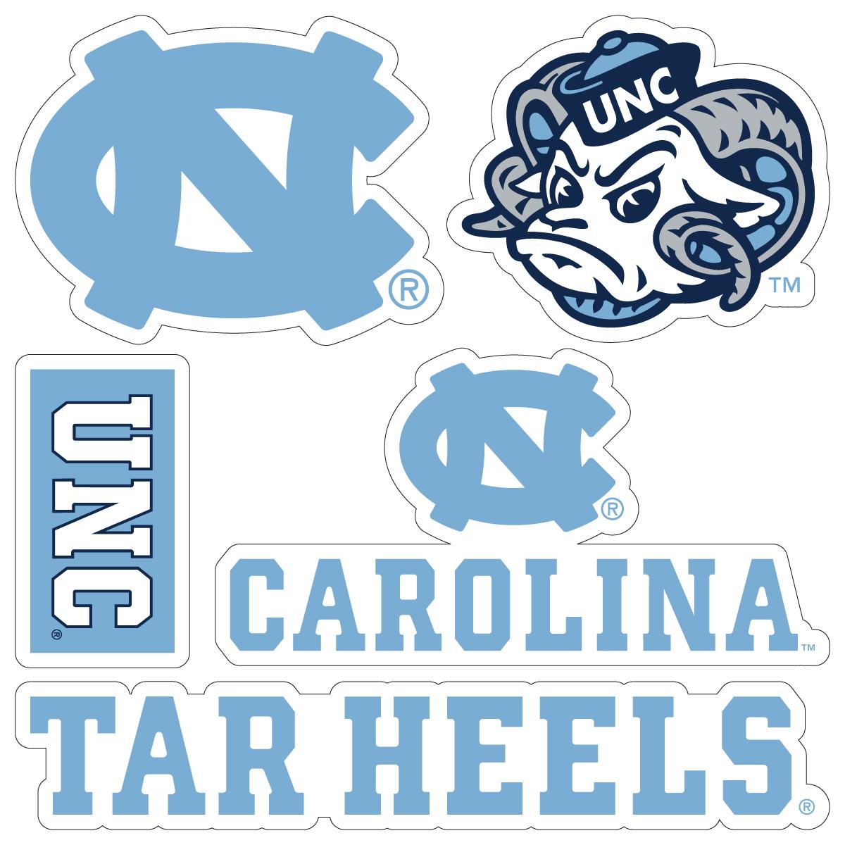 UNC Tar Heels Officially Licensed College Sticker Multipack - School ...