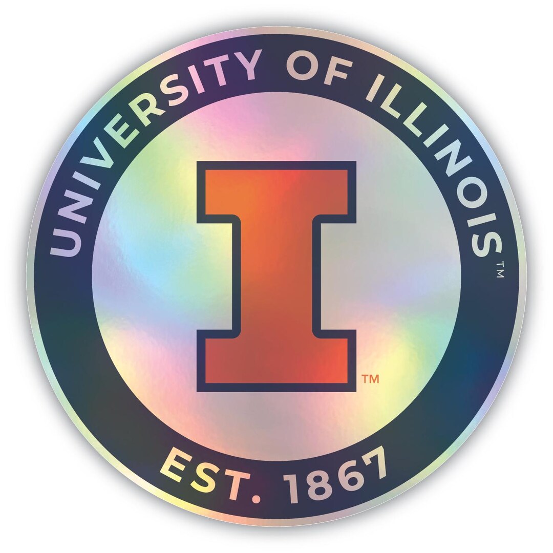 Illinois Fighting Illini Holographic Vinyl Decal Sticker Officially ...