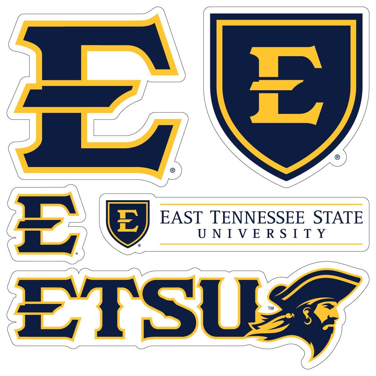 East Tennessee State University Officially Licensed College Sticker ...