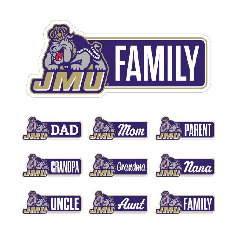James Madison Dukes Proud Family Decorative Decal – Officially Licensed ...
