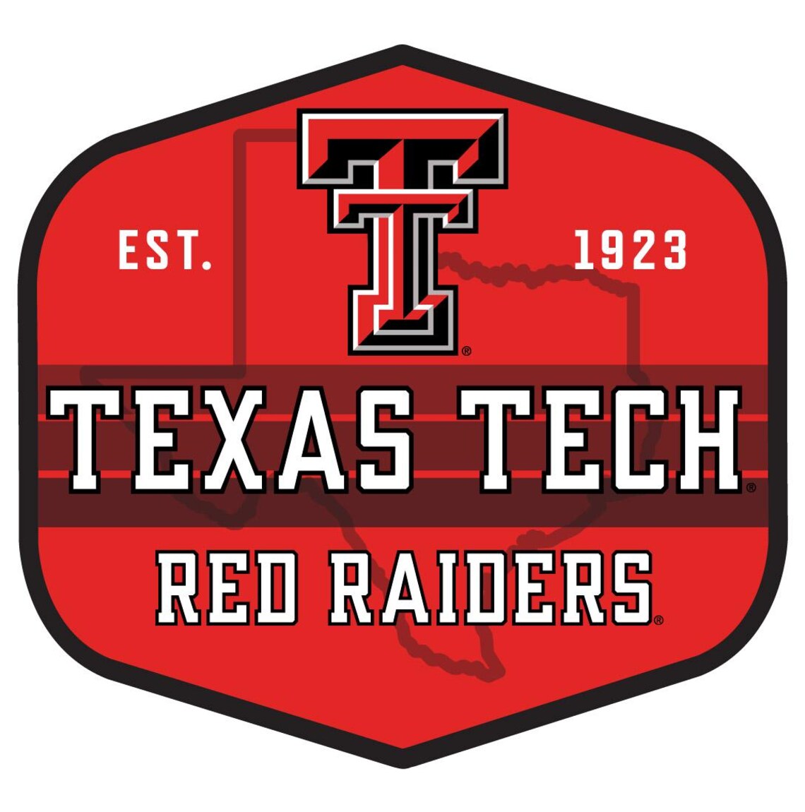 Texas Tech Red Raiders Scenic Background Vinyl Sticker/magnet ...