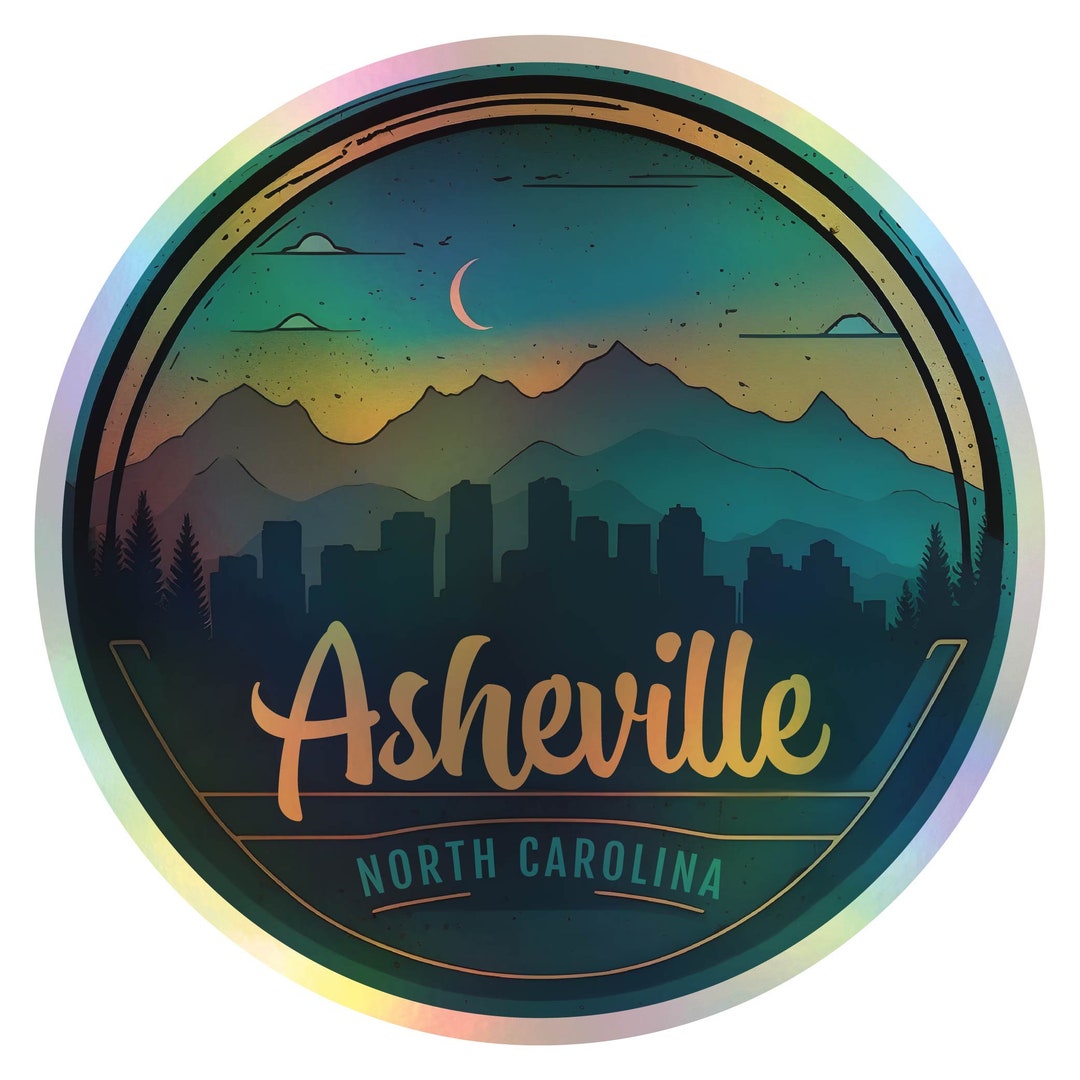 Asheville North Carolina Holographic Souvenir Vinyl Decal Sticker ...