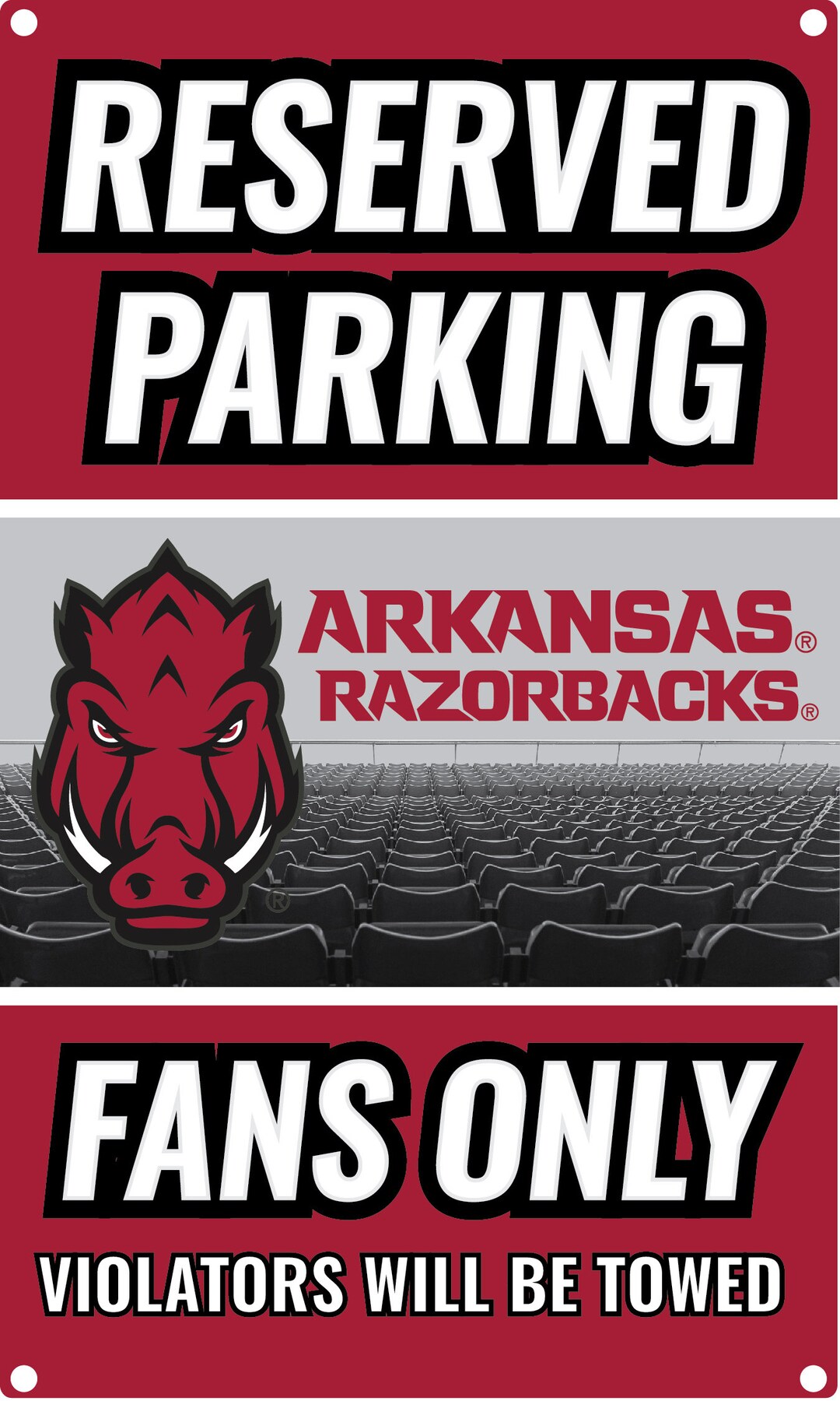 Arkansas Razorbacks Officially Licensed Parking Metal Sign - Etsy