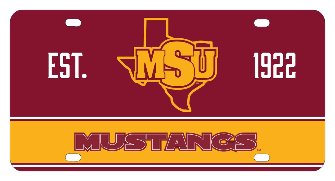 Midwestern State University Mustangs Metal License Plate - Etsy