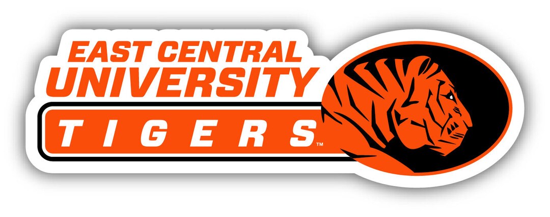 East Central University Tigers 4 Inch Wide Colorful Vinyl Decal Sticker ...
