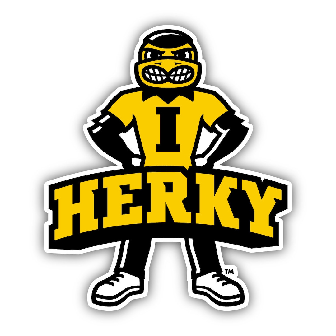 Iowa Hawkeyes Herky Vinyl Mascot Decal Sticker - Etsy