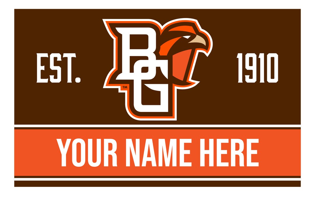 Personalized Customizable Bowling Green Falcons Wood Sign With Frame ...
