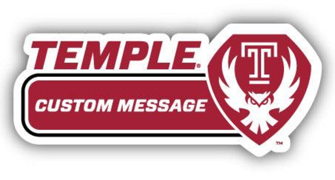 Temple University 4-inch Wide Customizable Vinyl Decal Sticker - Etsy