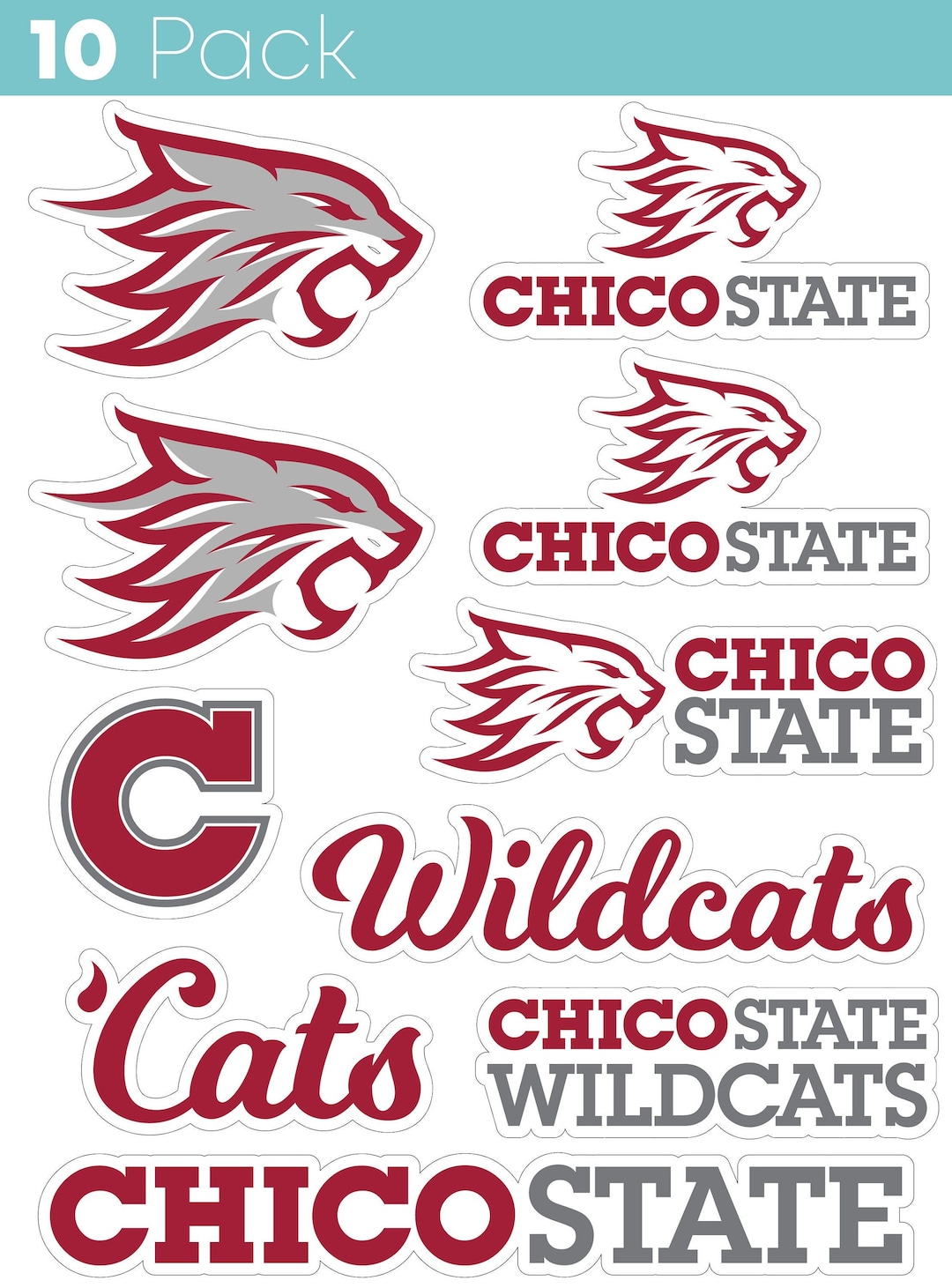 California State University, Chico 10 Pack Sticker - officially ...