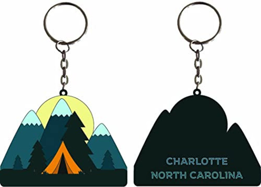 Charlotte North Carolina Souvenir Tent Metal Keychain - Etsy