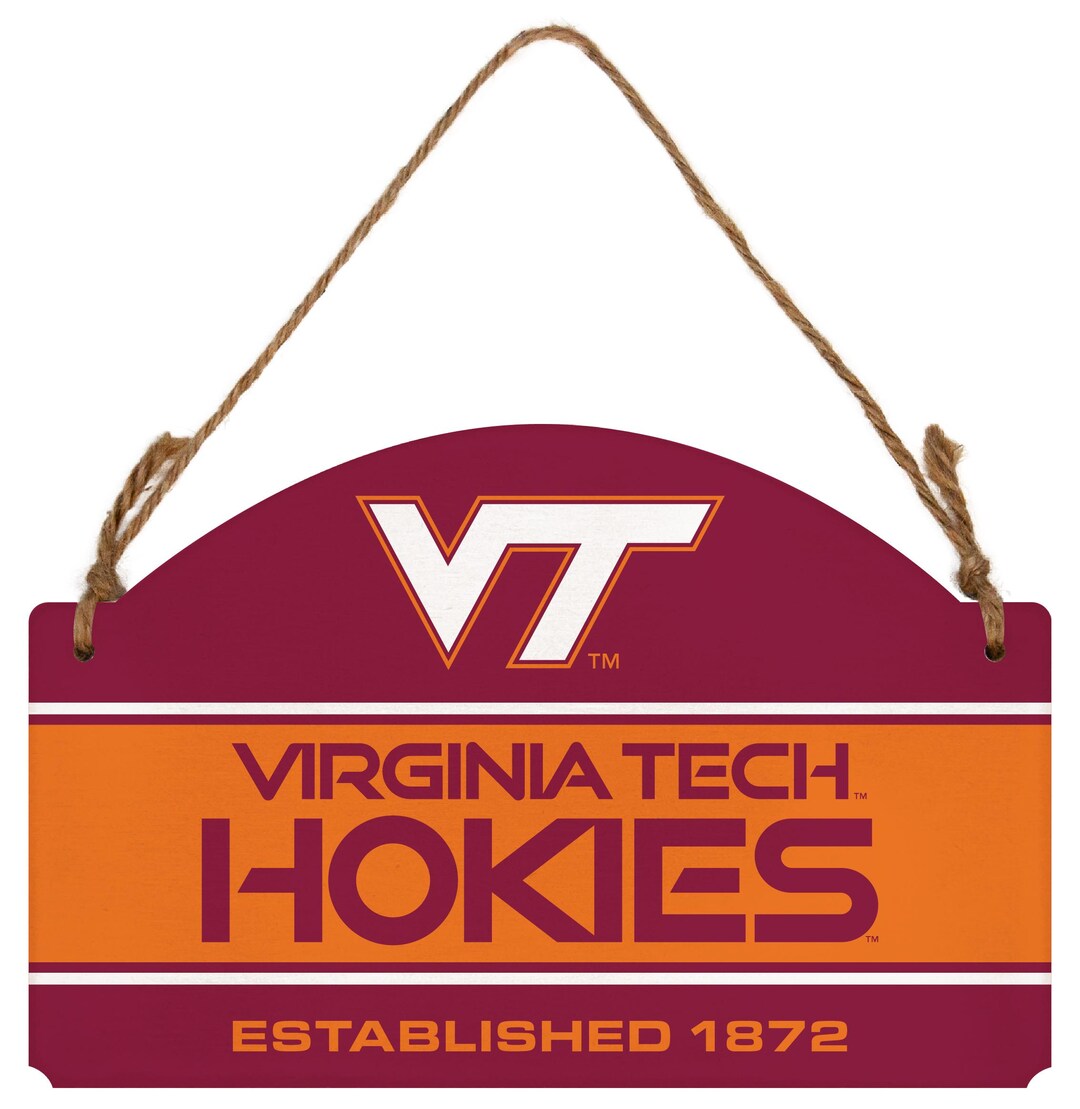 Virginia Tech Hokies Flat Wood Sign With Hanging String - Officially ...