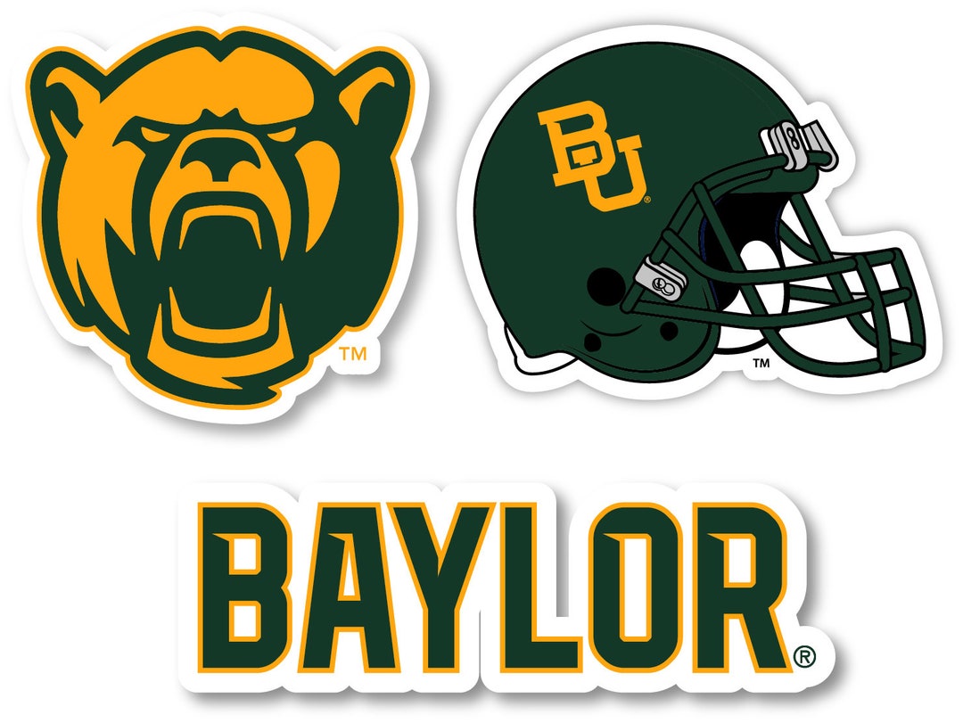 Baylor Bears Vinyl Decal Sticker 3 Pack 4-inch Each - Etsy