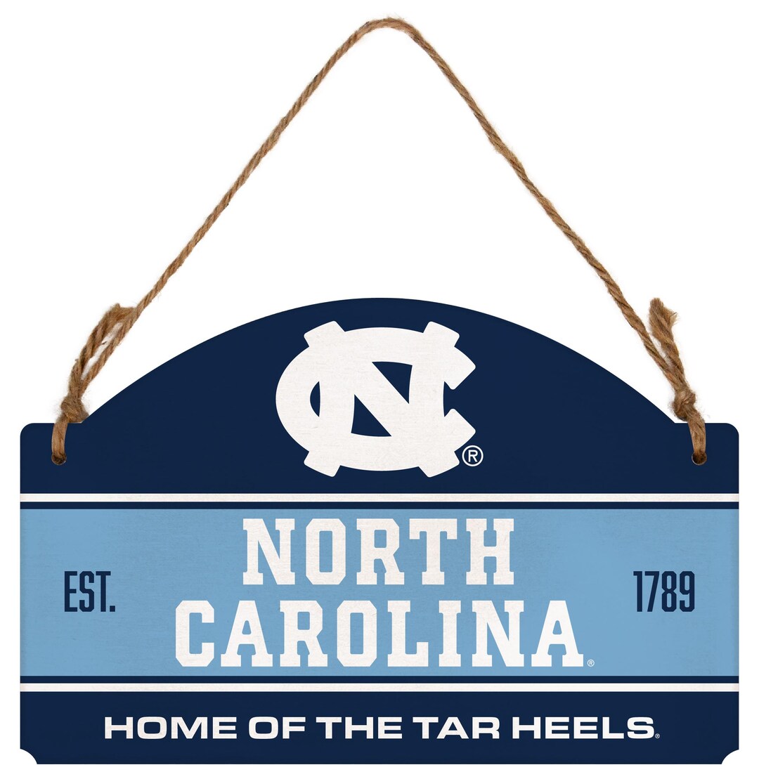 UNC Tar Heels Flat Wood Sign With Hanging String - Officially Licensed ...