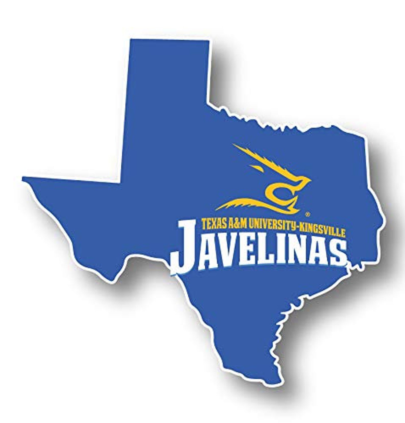 Texas A&M Kingsville Javelinas 4 Inch State Shape Vinyl Decal Sticker ...