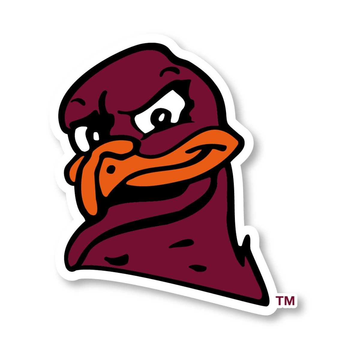 Virginia Tech Hokies Vinyl Mascot Decal Sticker - Etsy
