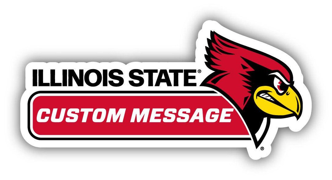 Illinois Fighting Illini 4-inch Wide Customizable Vinyl Decal Sticker ...