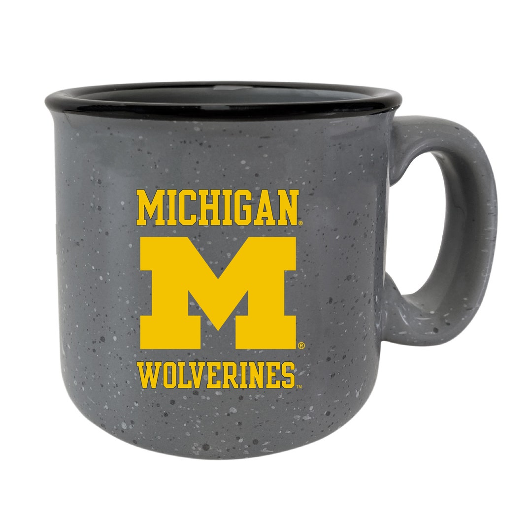 Michigan Wolverines Speckled Ceramic Camper Coffee Mug - Etsy