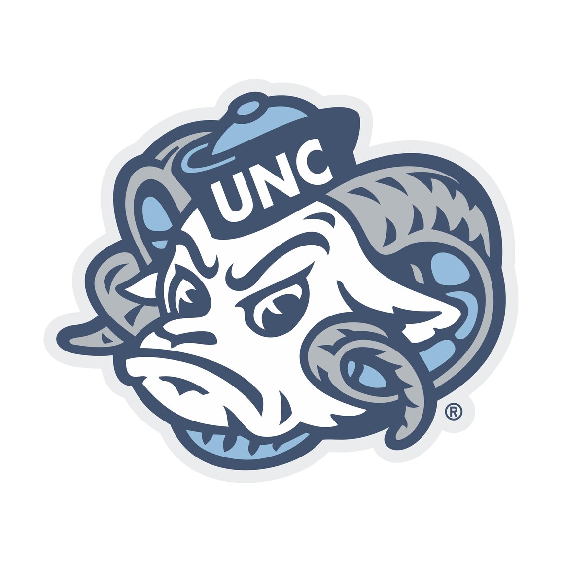 UNC Tar Heels Offic. Lic. Sticker With Choice of Backing Color ...