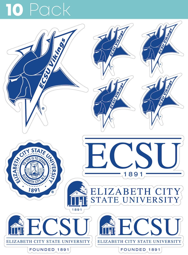 Elizabeth City State University 10 Pack Sticker - officially Licensed ...