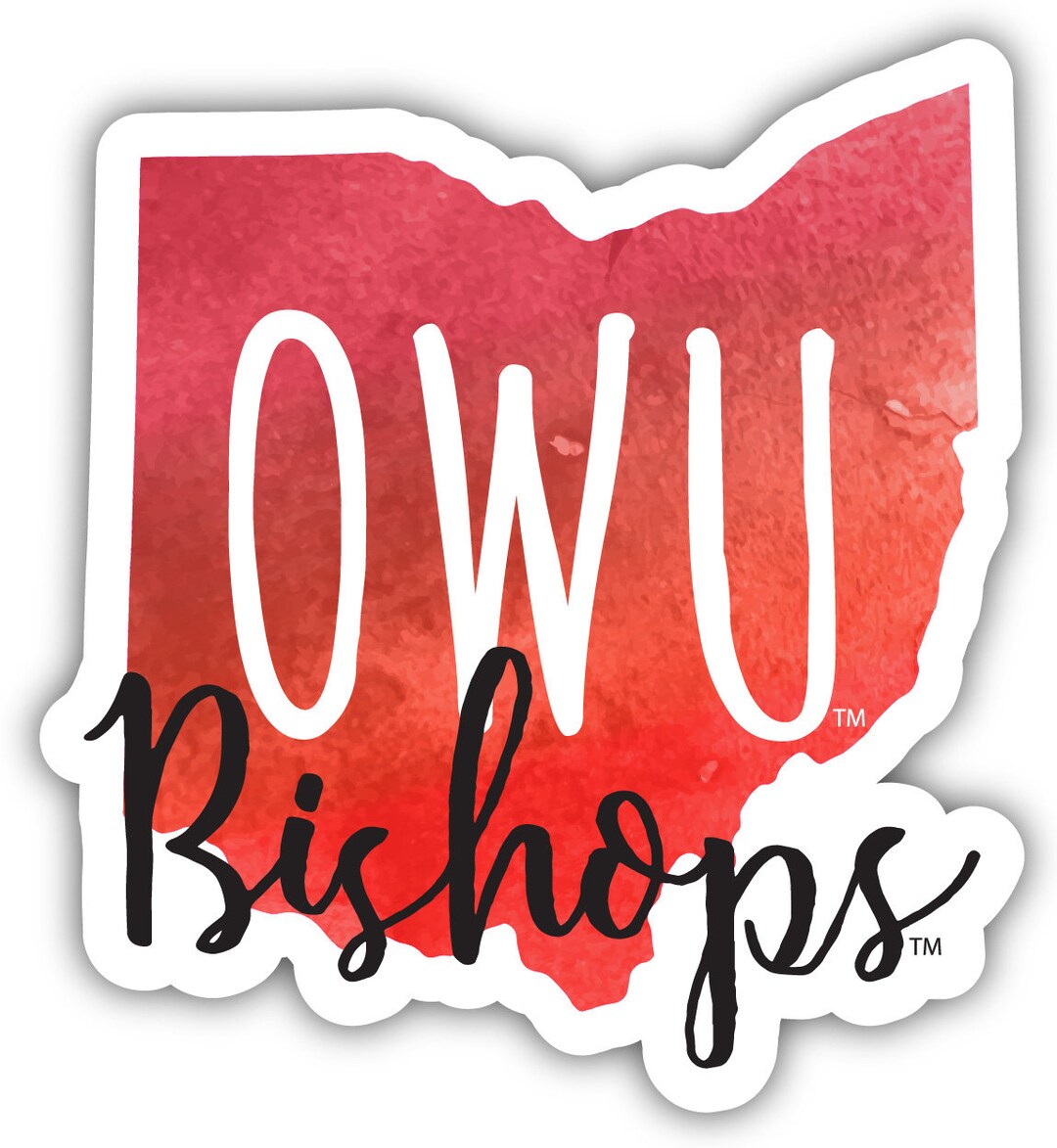 Ohio Wesleyan University Vinyl Sticker - Watercolor State Design - Etsy