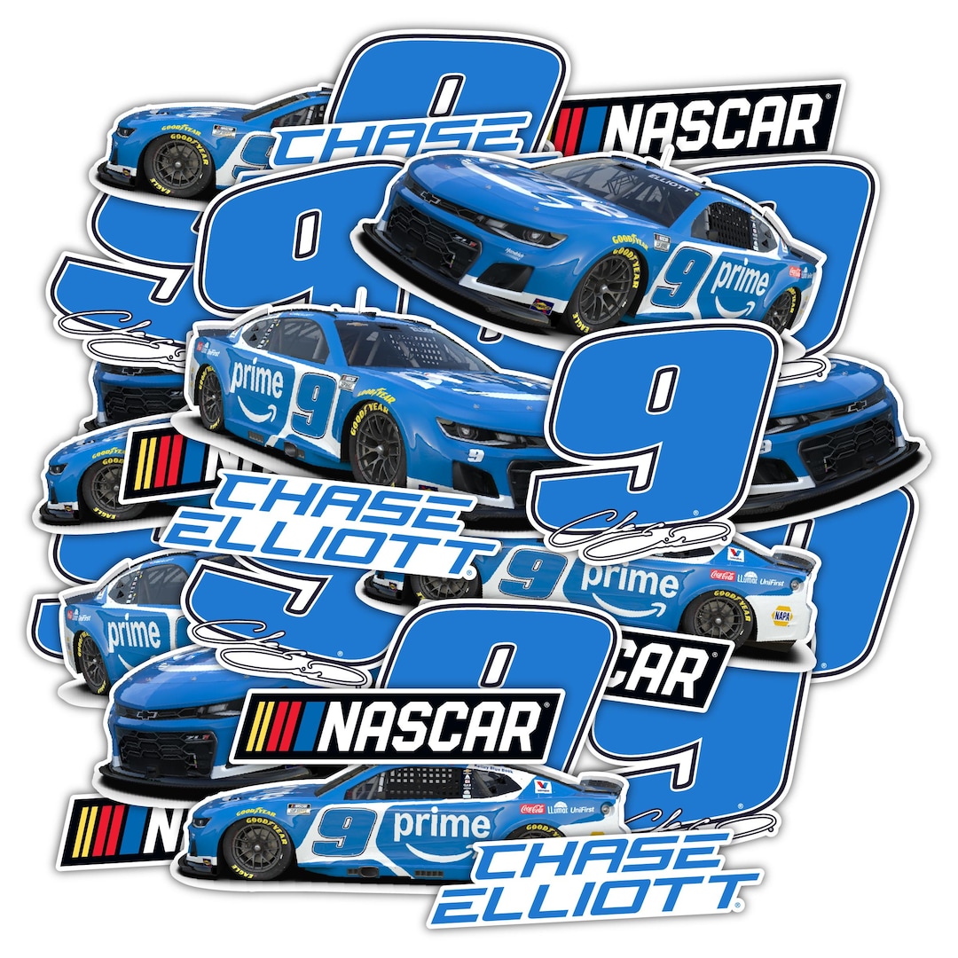 Nascar #9 Chase Elliott 10 Pack Vinyl Decal Stickers Officially ...