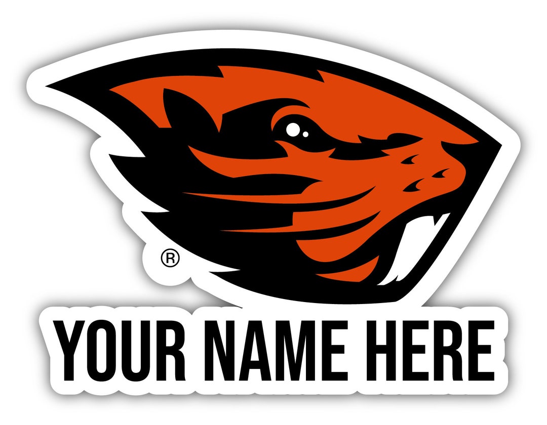 Oregon State Beavers Customizable Vinyl Sticker - Multiple Sizes ...
