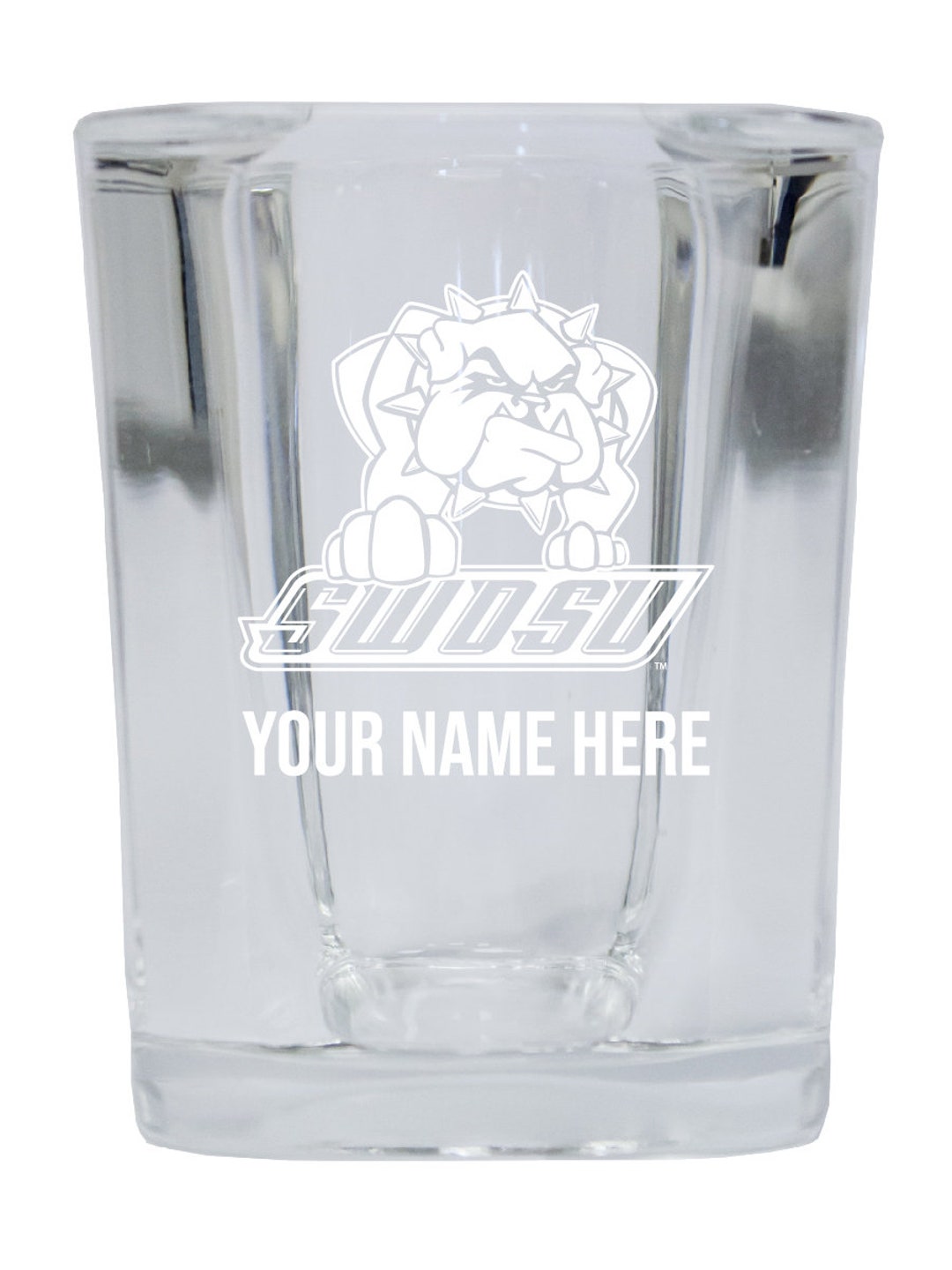 Southwestern Oklahoma State University Etched Square Shot Glass 2 Oz ...