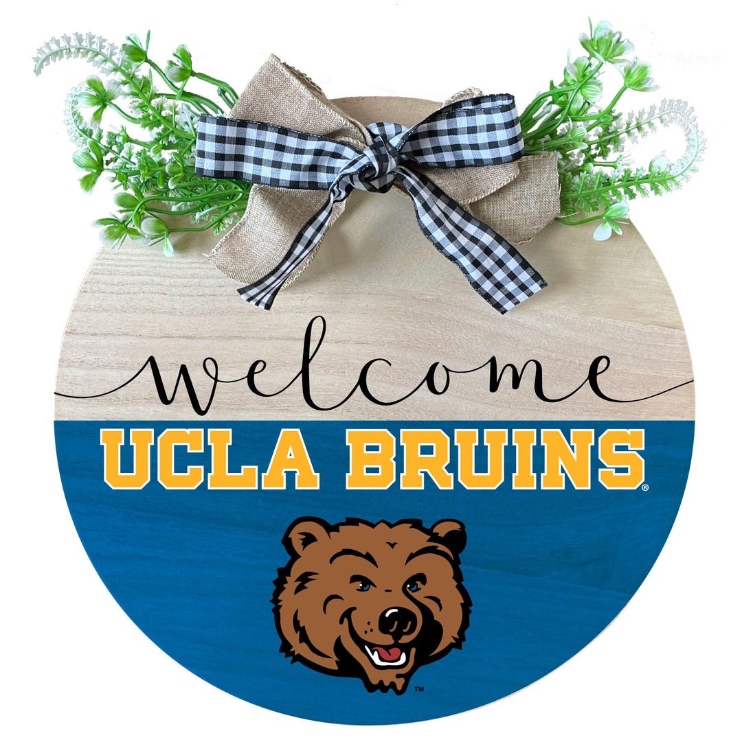 UCLA Bruins Wooden Wreath Welcome Sign Officially Licensed Collegiate ...