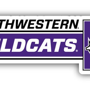 Northwestern University Wildcats 4 Inch Wide Colorful Vinyl Decal ...