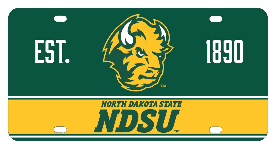 North Dakota State Bison License Plate - Multiple Sizes Available - Etsy