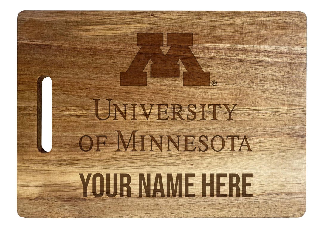 Minnesota Gophers Custom Engraved Cutting Board 10" X 14" Acacia Wood ...