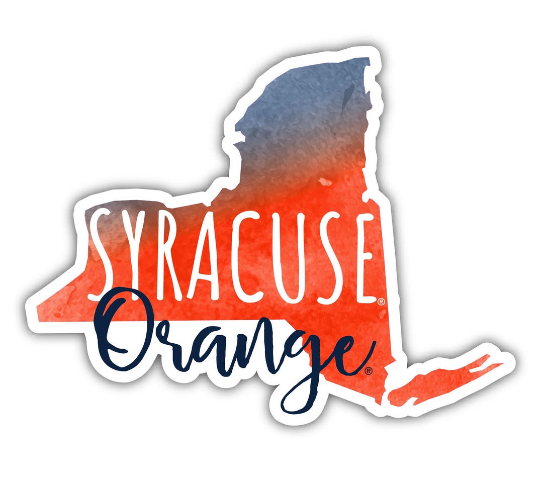 Syracuse Orange Vinyl Sticker - Watercolor State Design - Etsy