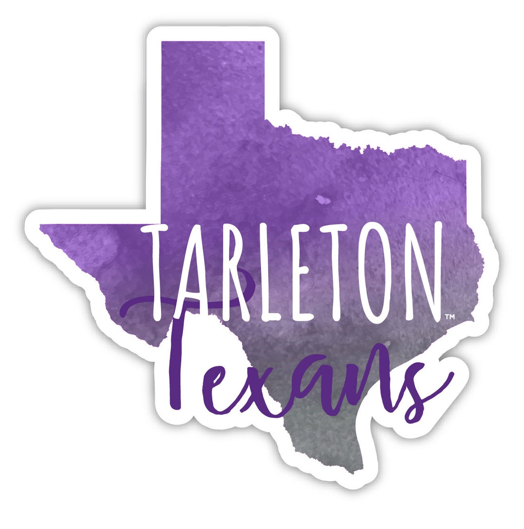 Tarleton State University Vinyl Sticker - Watercolor State Design - Etsy