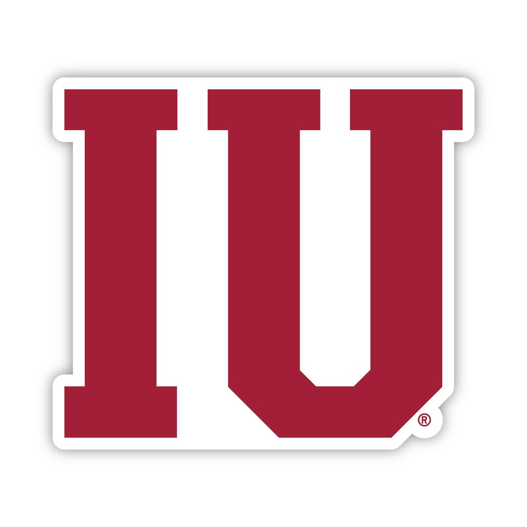 Indiana Hoosiers Offic. Lic. Sticker With Choice of Backing Color ...
