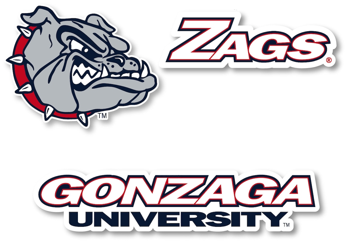 Gonzaga Bulldogs Vinyl Decal Sticker 3 Pack 4-inch Each - Etsy
