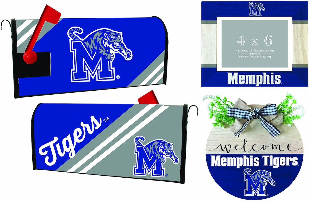 Memphis Tigers Offic. Lic. Decor Pack - Mailbox Cover, Wreath Sign ...