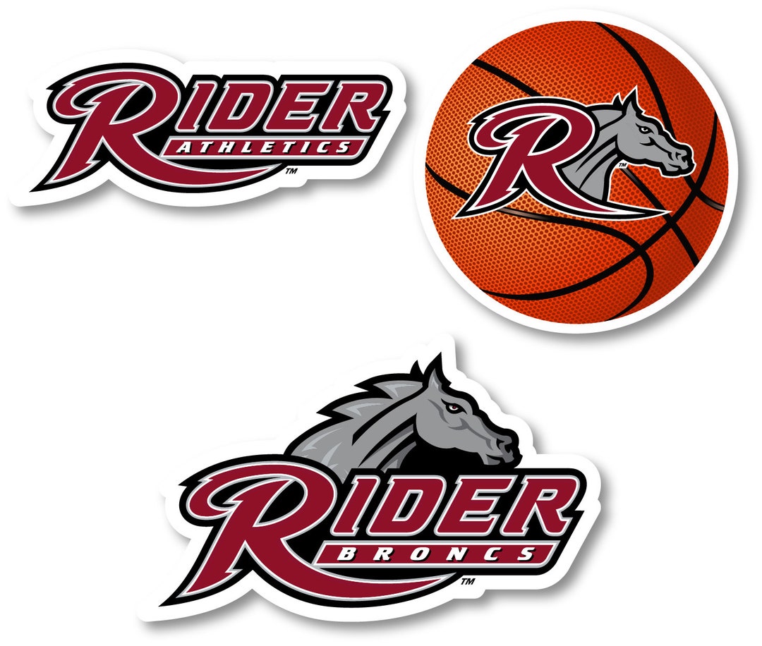 Rider University Broncs Set of 3 Stickers - 4 Inches Each - Etsy