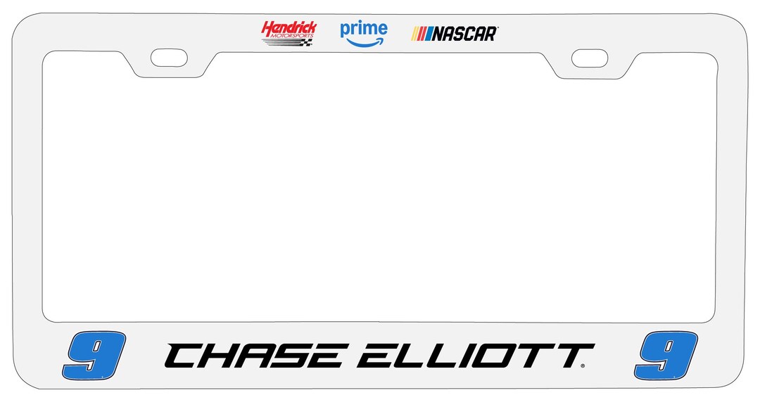 Nascar #9 Chase Elliott Metal License Plate Frame Officially Licensed ...