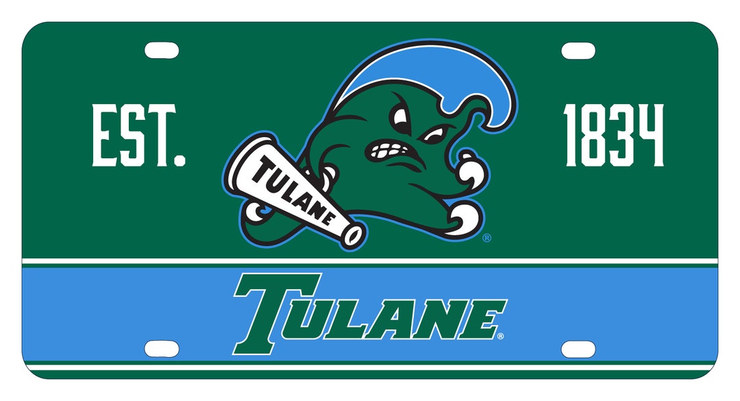 Tulane University Green Wave Mini License Plate 4.75 X 2.25 Inch - Etsy