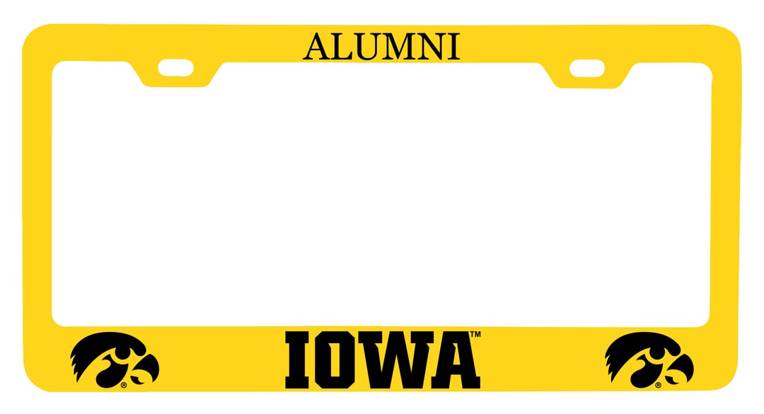 Iowa Hawkeyes College Alumni Metal License Plate Frame Officially ...