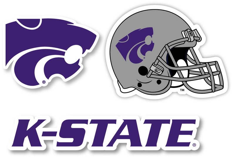 Kansas State Wildcats Set of 3 Stickers - 4 Inches Each - Etsy