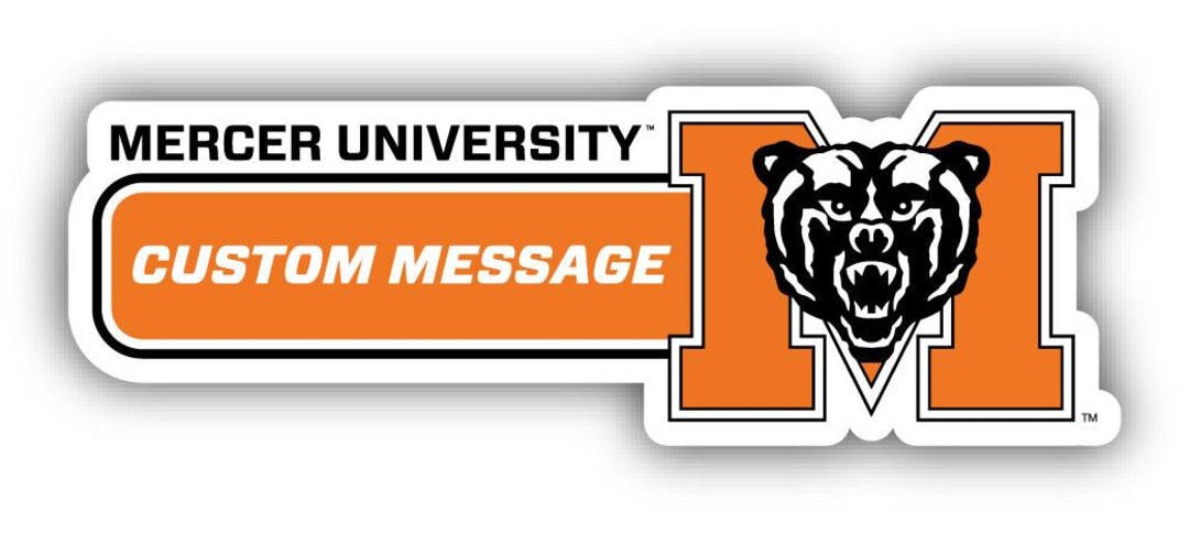 Mercer University 4-inch Wide Customizable Vinyl Decal Sticker - Etsy