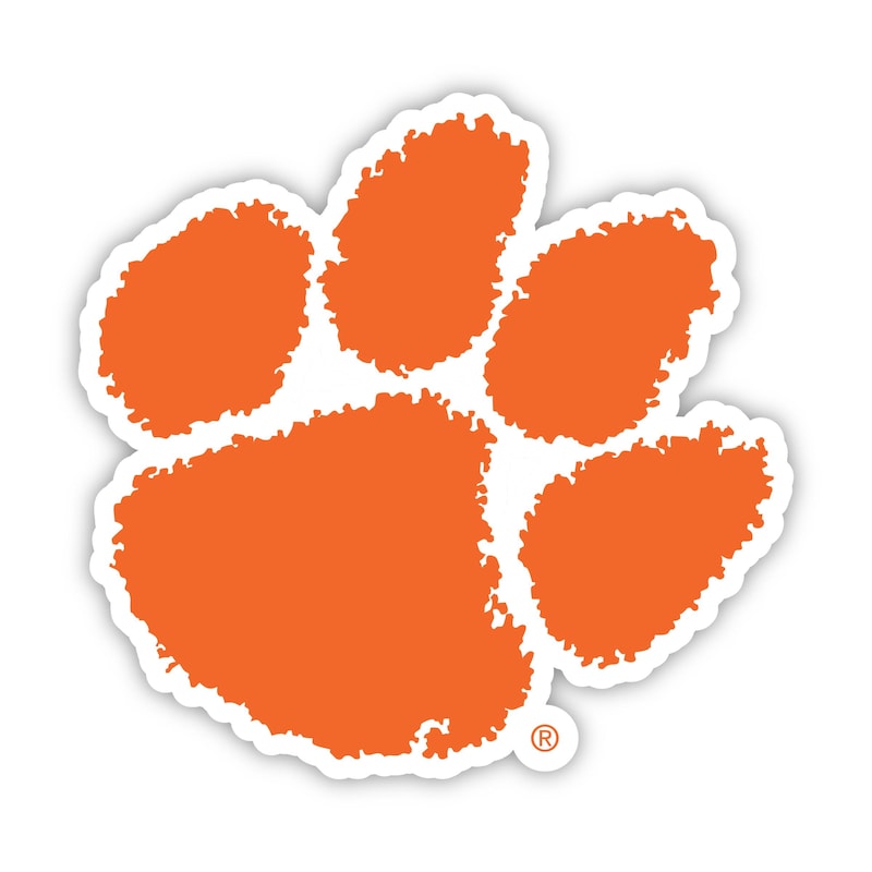 Clemson Paw Decal - Etsy