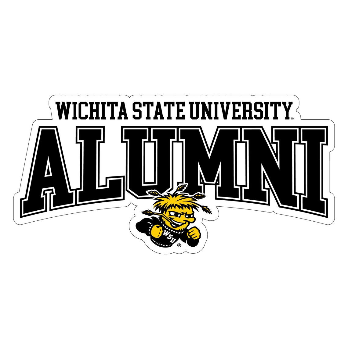 Wichita State Shockers Laser Cut Alumni Vinyl Sticker/magnet ...