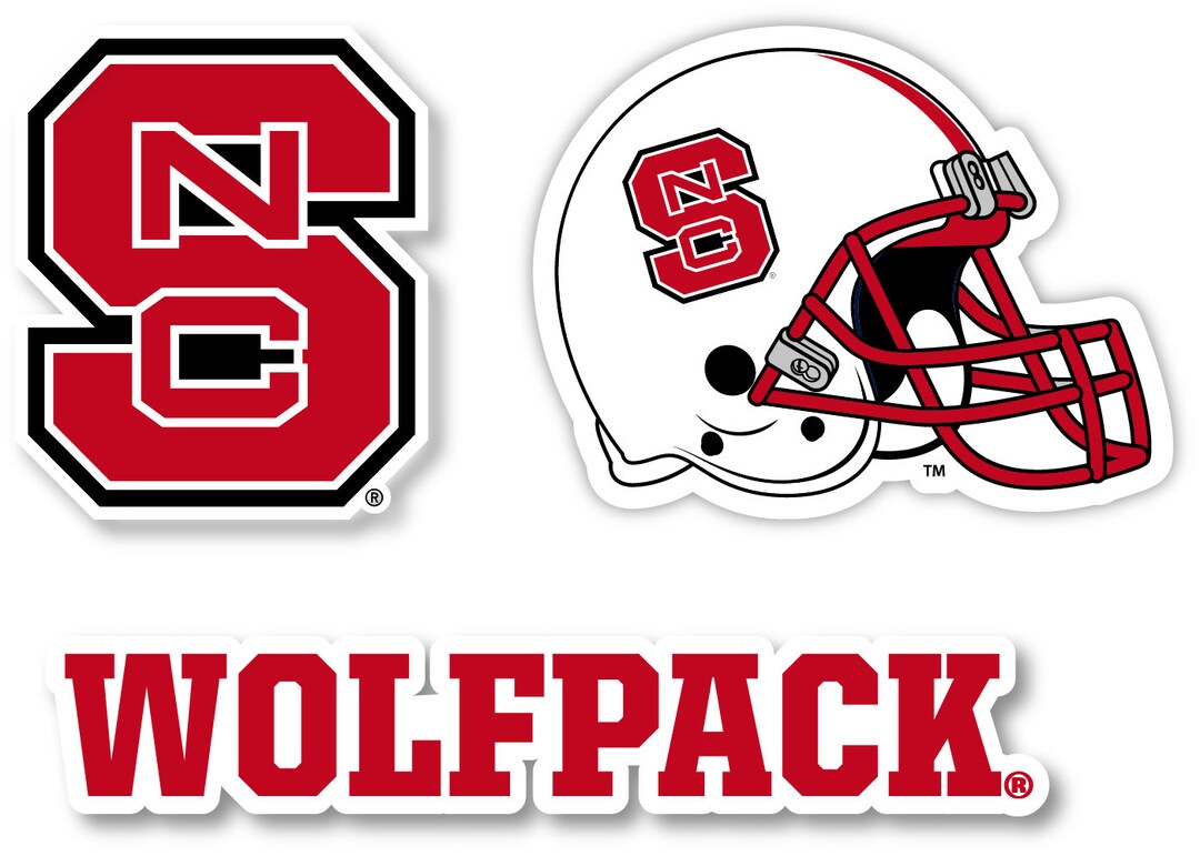 NC State Wolfpack Set of 3 Stickers - 4 Inches Each - Etsy