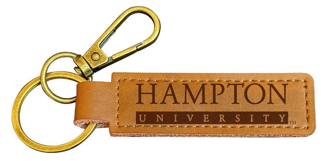 Hampton University Leather Keychain 3.25" Long - Etsy
