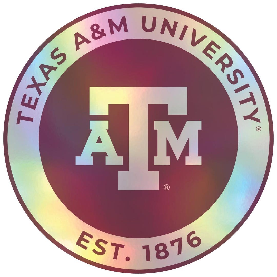Texas A&M Aggies Holographic Vinyl Decal Sticker Officially Licensed - Etsy